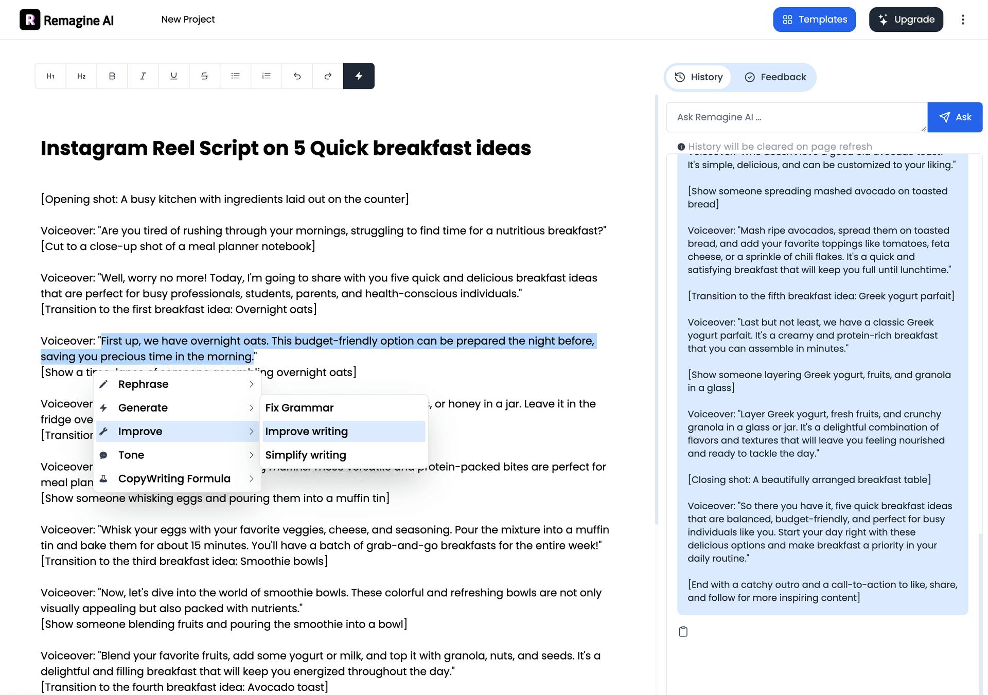 Instagram Reel Script Generator | AI Powered